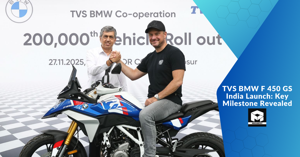 TVS BMW F 450 GS India Launch: Key Milestone Revealed | Autos MaxAbout