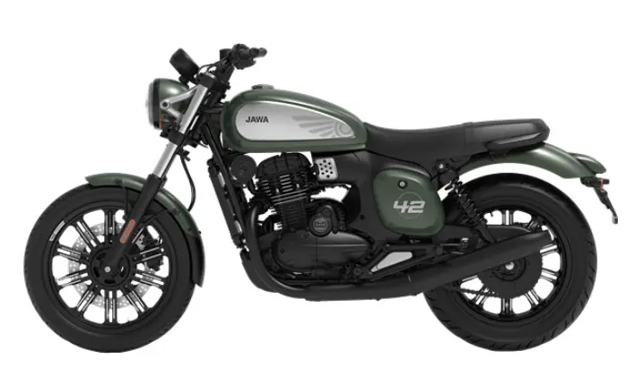 Jawa 42 FJ Aurora Green Matte (Alloy) Price, Specs, Top Speed & Mileage ...