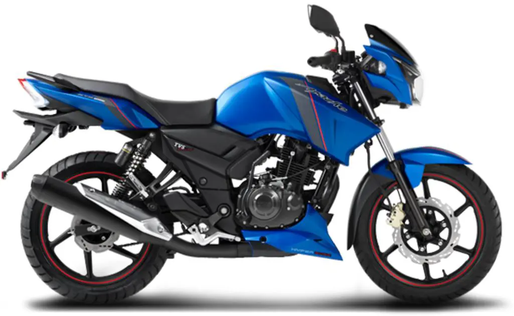 TVS Apache RTR 160 Matte Blue (Rear Disc) ₹58,500 - ₹91,400 ...