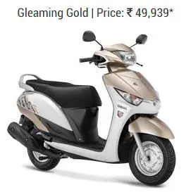 Yamaha Alpha Gleaming Gold ₹50,339 - ₹56,560, Specifications, Reviews ...
